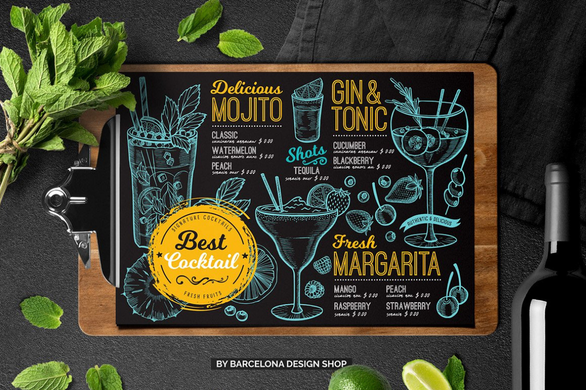 5 Examples of Cocktail Menu | Waitron.Menu Blog