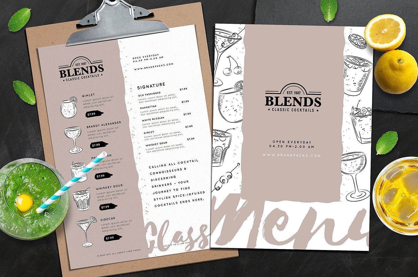 5 Examples of Cocktail Menu | Waitron.Menu Blog