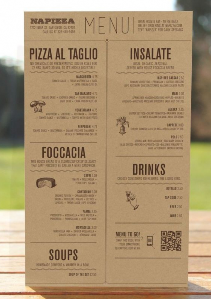Menu Design. 7 Examples of Italian Menu | Waitron.Menu Blog