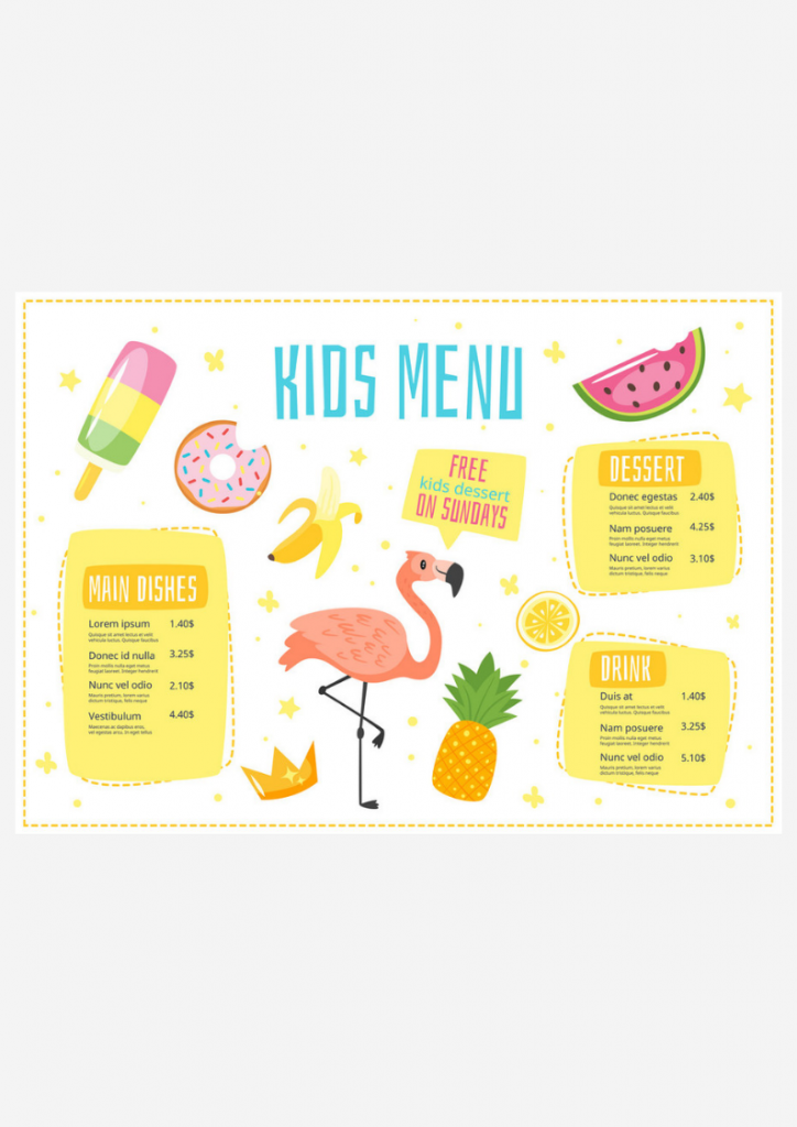 Designing a Menu. 5 Examples of Children's Menu | Waitron.Menu Blog