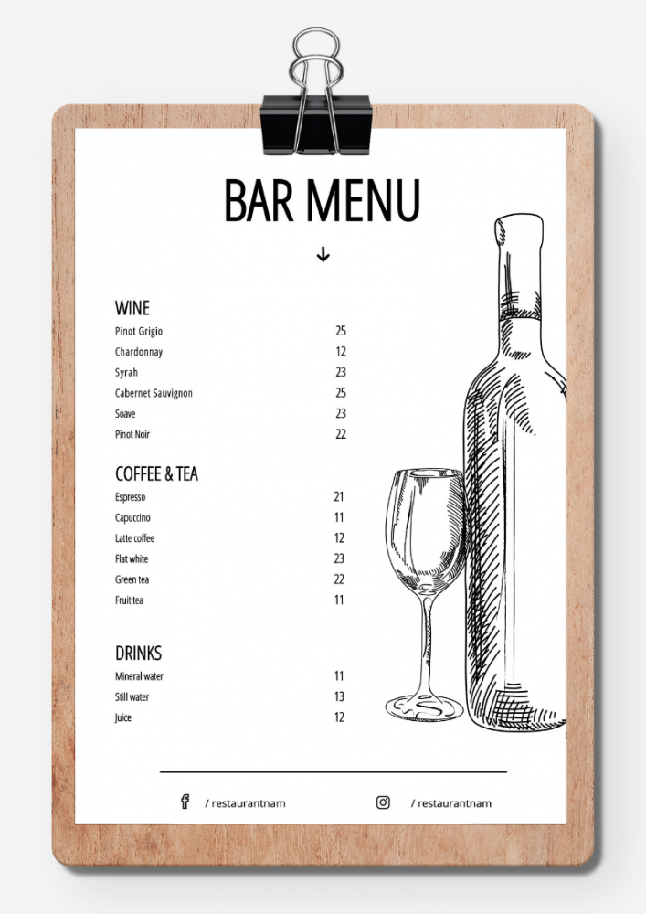 Menu Design. Bar Menu Examples | Waitron.Menu Blog